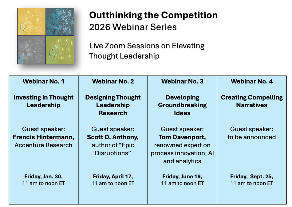 Join Us at Our Webinar Series – Outthinking the Competition